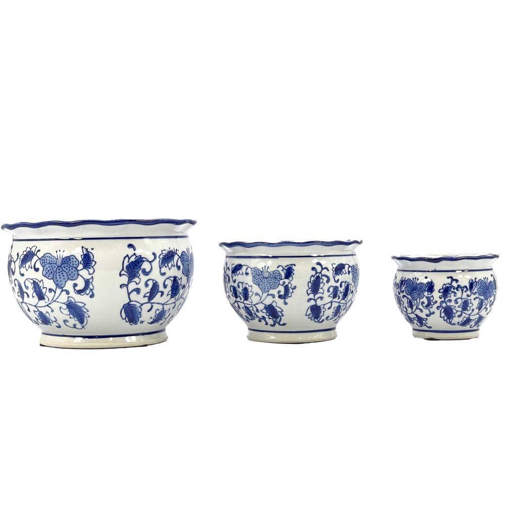 Galt International Set of 3-4.5 in. / 6 in. / 8 in. Round Pot-Scalloped ...