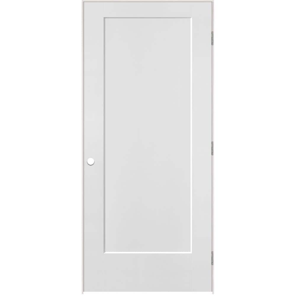 Masonite 36 in. x 80 in. 1 Panel Left-Handed Primed Composite Hollow ...