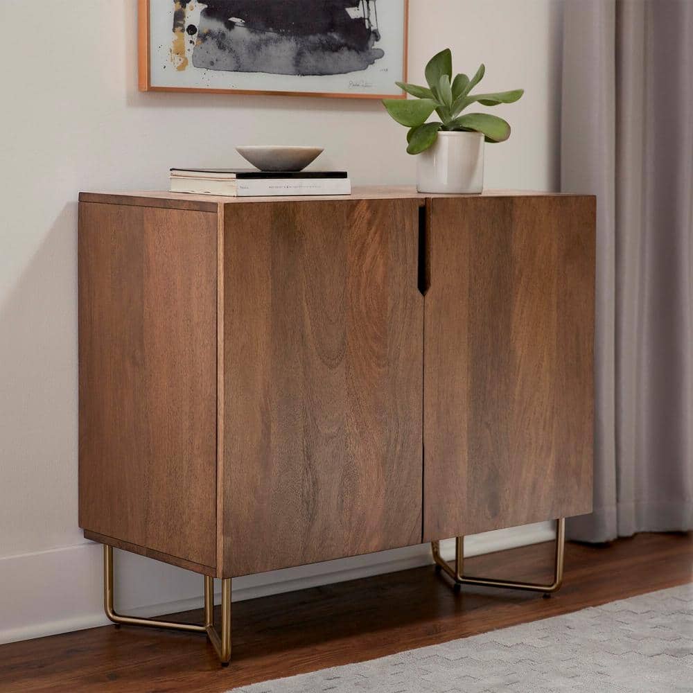Home Decorators Collection Haze Brown Oak Finish Wood Cabinet with ...