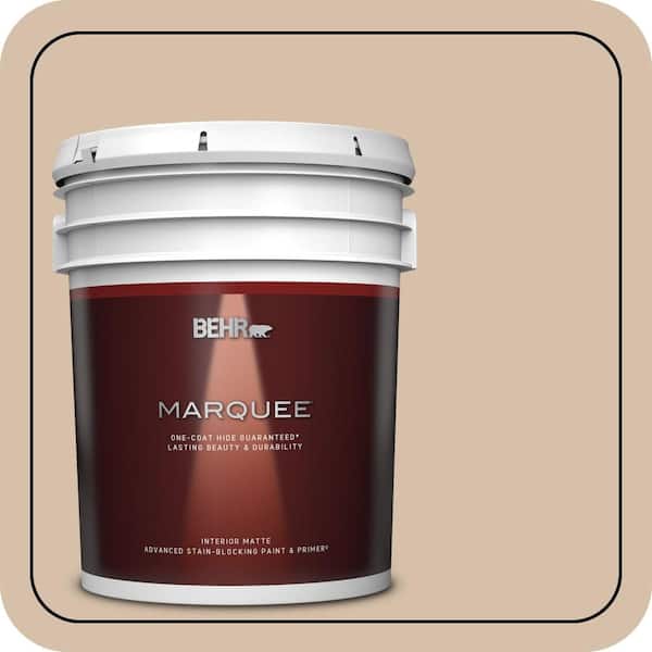 BEHR MARQUEE 5 gal. #250E-3 Wild Porcini Matte Interior Paint & Primer ...