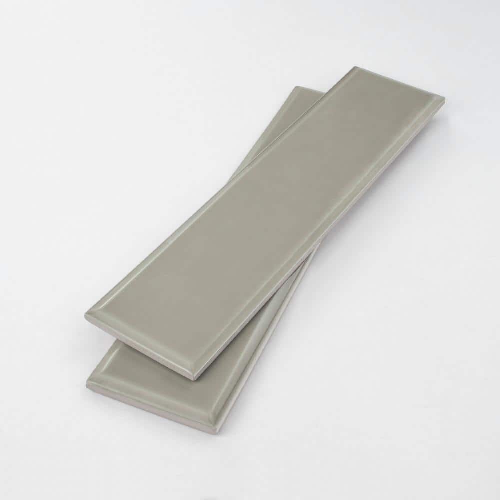 CRUZ BAY STUDIO Chateau 3in. x6in. Greige Gloss Ceramic Subway Tile ...