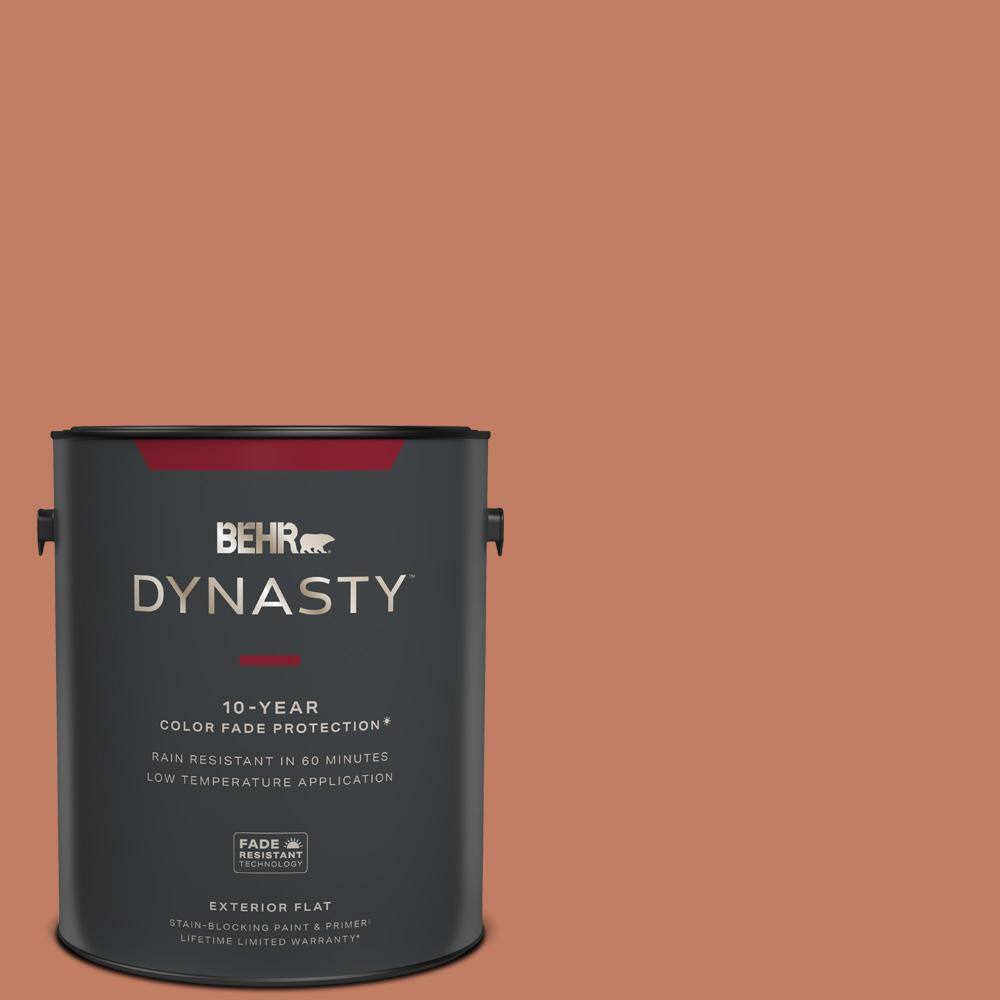 BEHR DYNASTY 1 gal. #220D-6 Miami Spice Flat Exterior Stain-Blocking ...