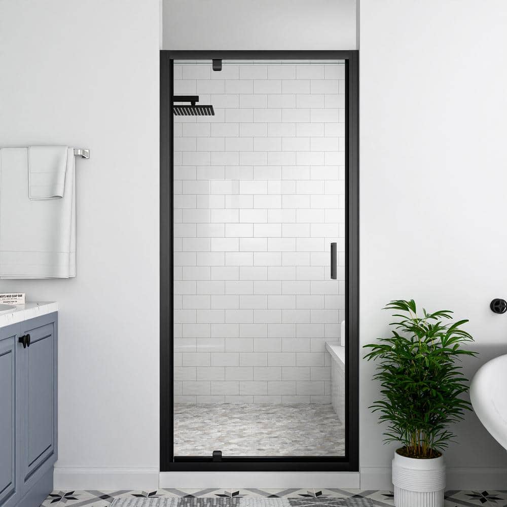 mortix 32 in. W x 72 in. H Pivot Framed Swing Shower Door in Single ...