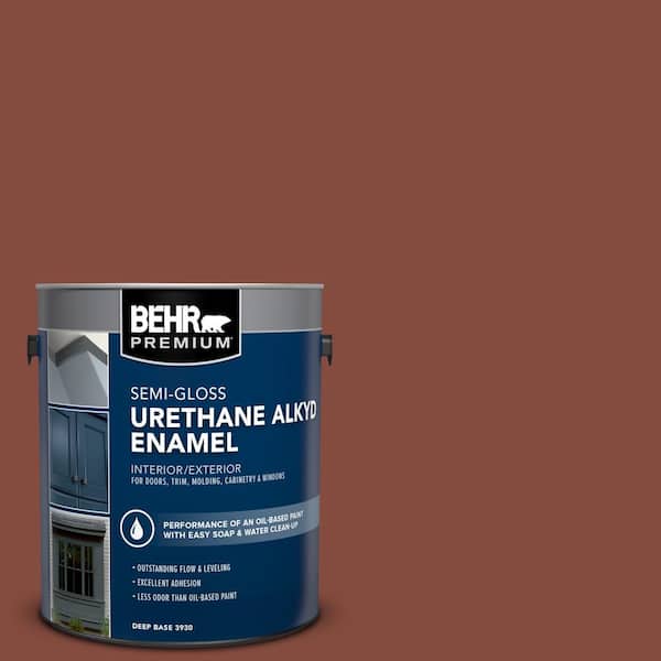 BEHR PREMIUM 1 gal. #S160-7 Red Chipotle Urethane Alkyd Semi-Gloss ...