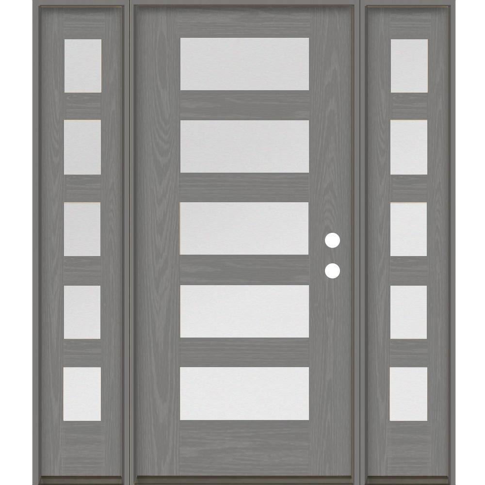 Krosswood Doors ASCEND Modern 64 in. x 79 in. 5-Lite Left-Hand/Inswing ...