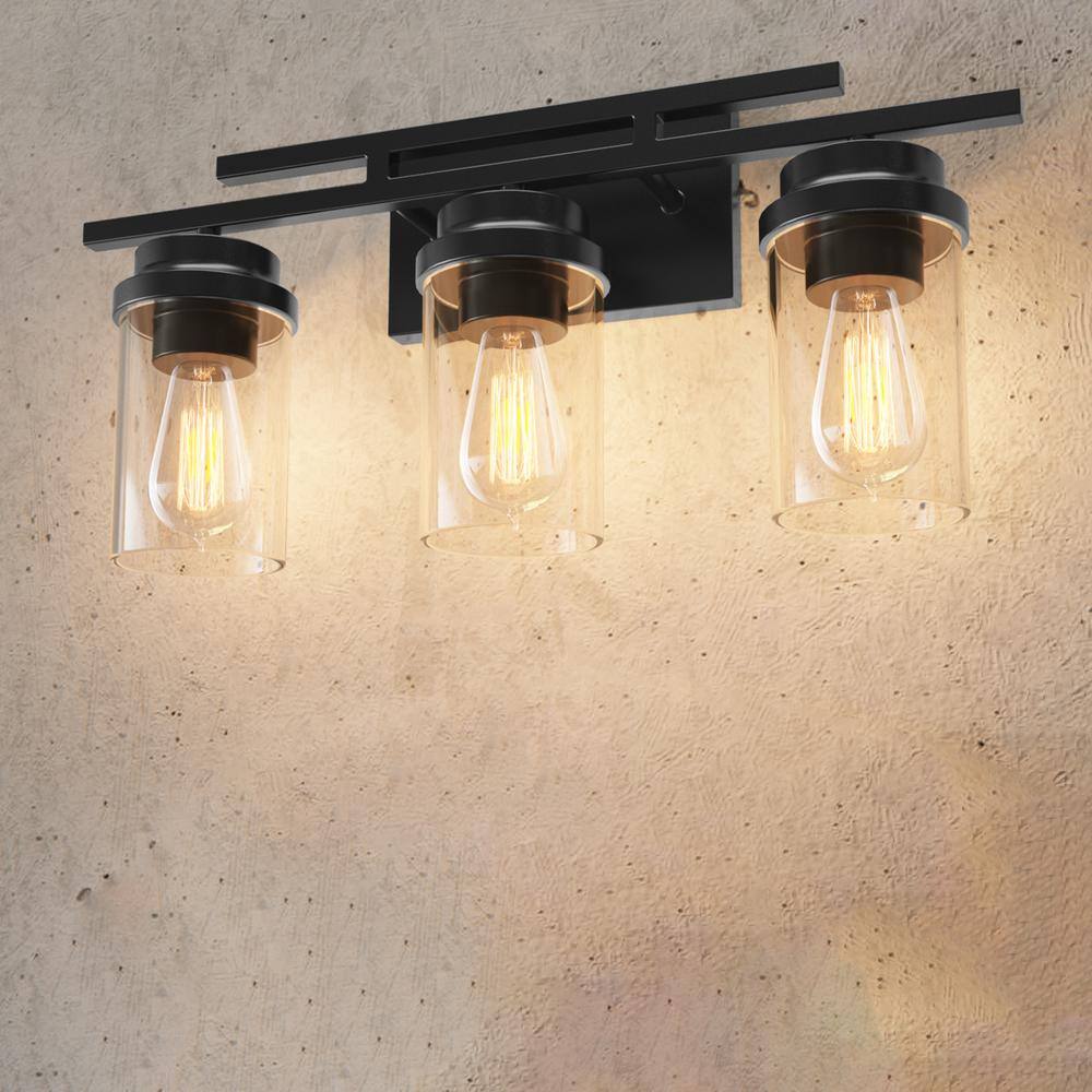 CLAVIE Bathroom Light Fixtures 3-Light 22 in. W x 9 in. H Wall Sconces ...