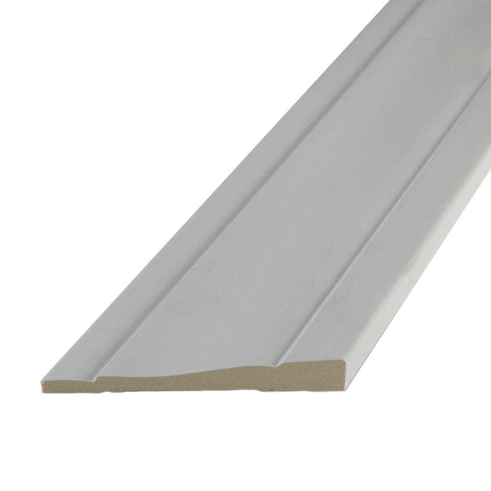 12 ft. x 3-1/4 in. x 9/16 in. Natural Primed Fiberboard Colonial Casing ...