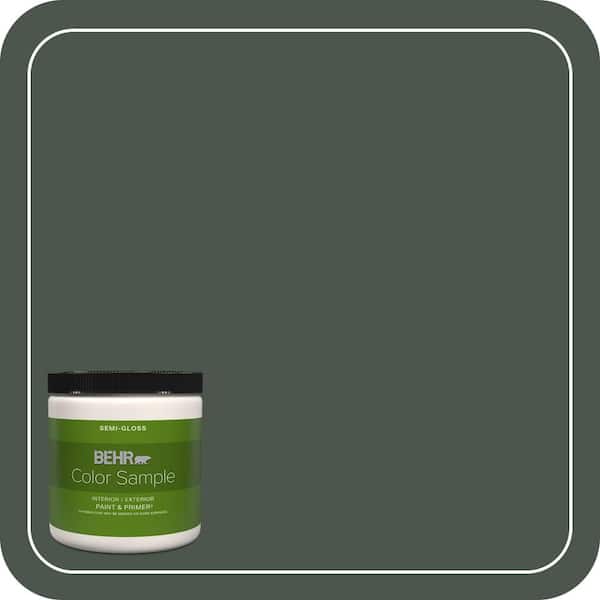 BEHR PREMIUM PLUS 8 oz. #PMD-66 Deep Evergreen Semi-Gloss Interior ...