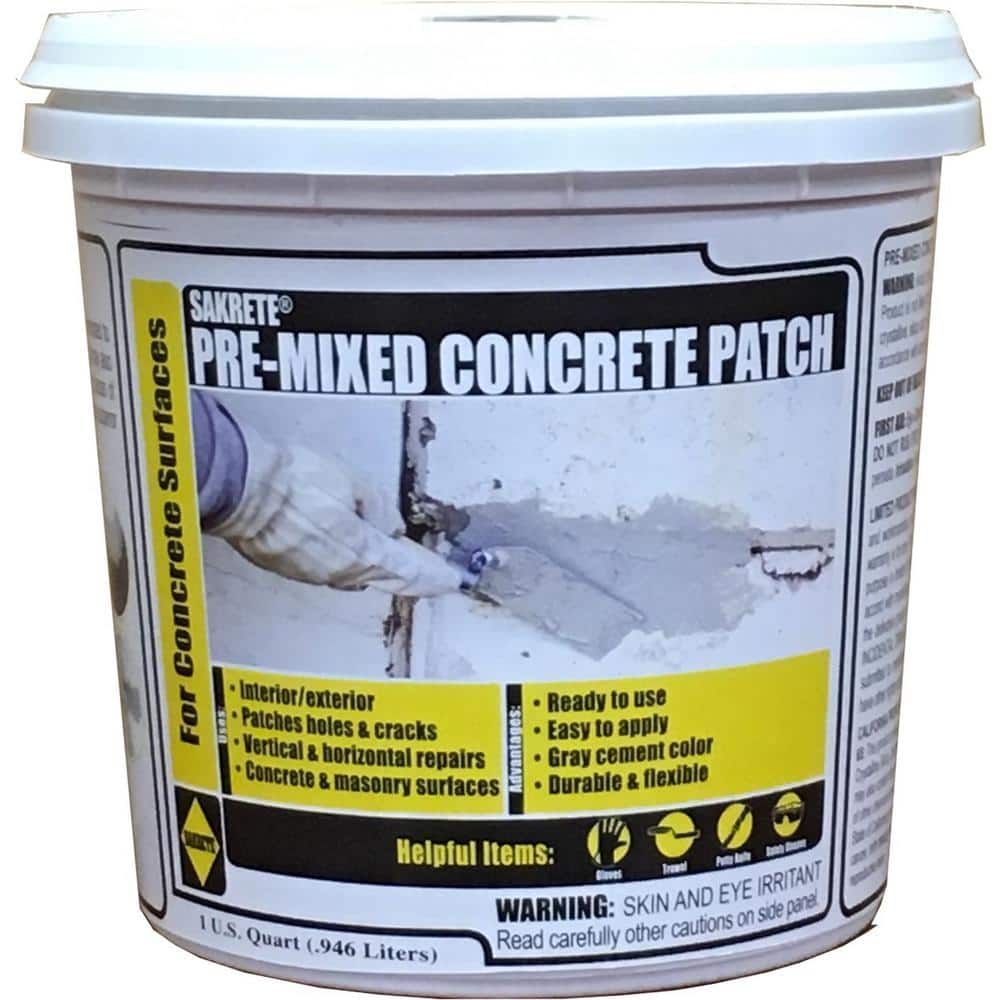 SAKRETE 1 Qt. Pre-Mix Concrete Patch Repair 417.Qt.Sk.C - The Home Depot