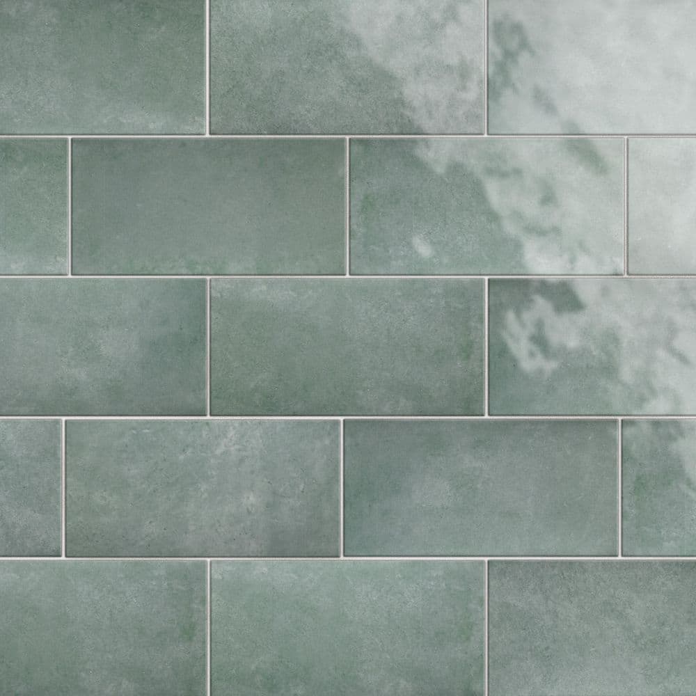 Merola Tile Camden Emerald 4 in. x 8 in. Ceramic Wall Tile (11.5 sq. ft ...