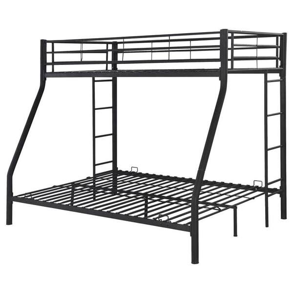 Coaster Hayward Black Twin Over Full Bunk Bed 460062b The Home Depot