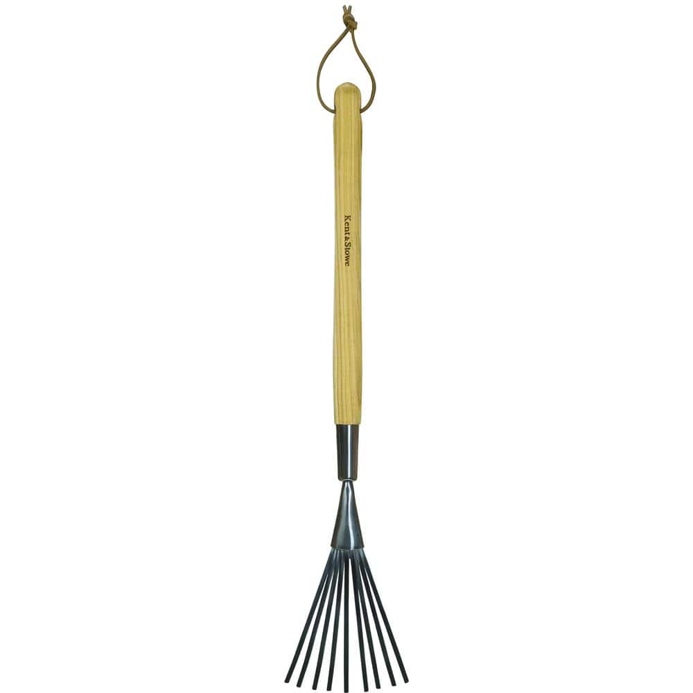 English Garden 24-1/2 in. Polished Stainless Steel Shrub Rake R472 ...