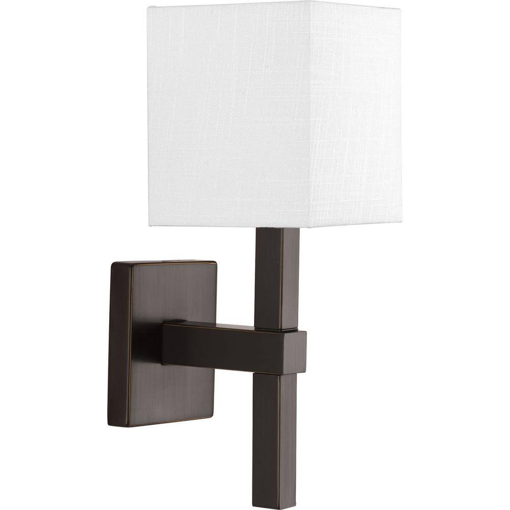 Progress Lighting Metro Collection 1 Light Antique Bronze Wall Sconce P710016 020 The Home Depot
