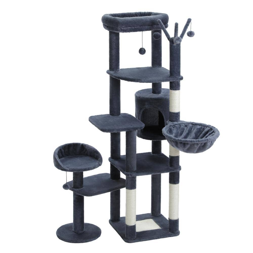 cenadinz 59 in. Cat Tree Tall Cat Tree for Large Cat Multi-Level Cat ...
