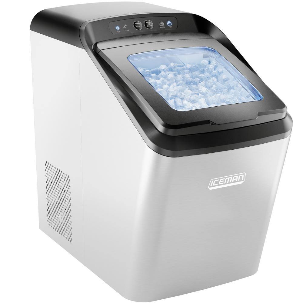 ICEMAN Countertop Nugget Ice Machine, Waterline Compatible, Creates ...