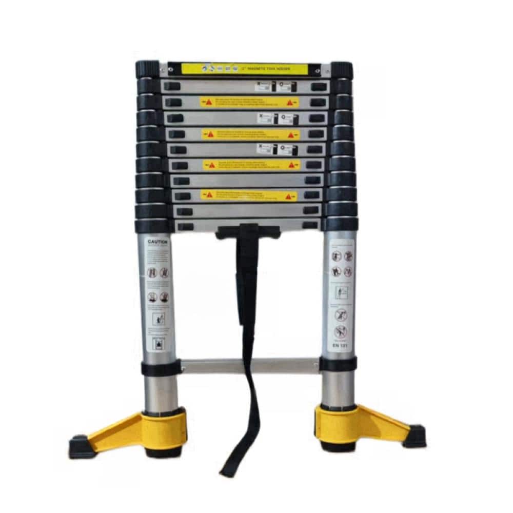 Oyezvary 11.5 ft. Aluminum Multi-Purpose Telescopic Ladder with 360 ...
