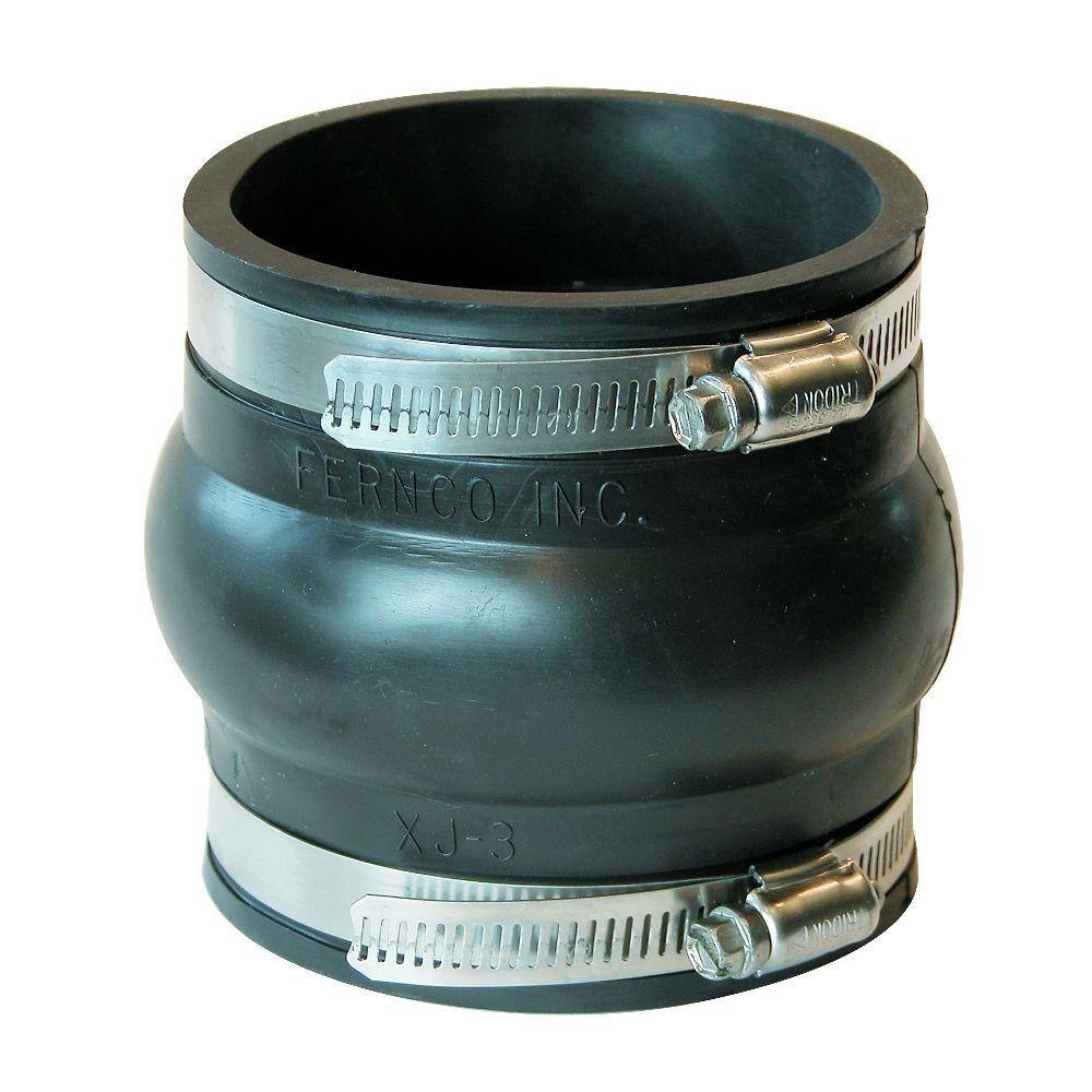 Fernco 3 in. x 3 in. PVC Mechanical Flexible Expansion Coupling PXJ-3 ...