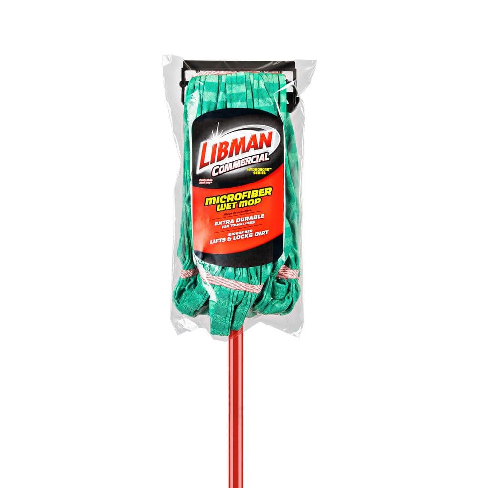 Libman Medium String Mop Microfiber Tube Looped-End Wet Mop Head (Green ...