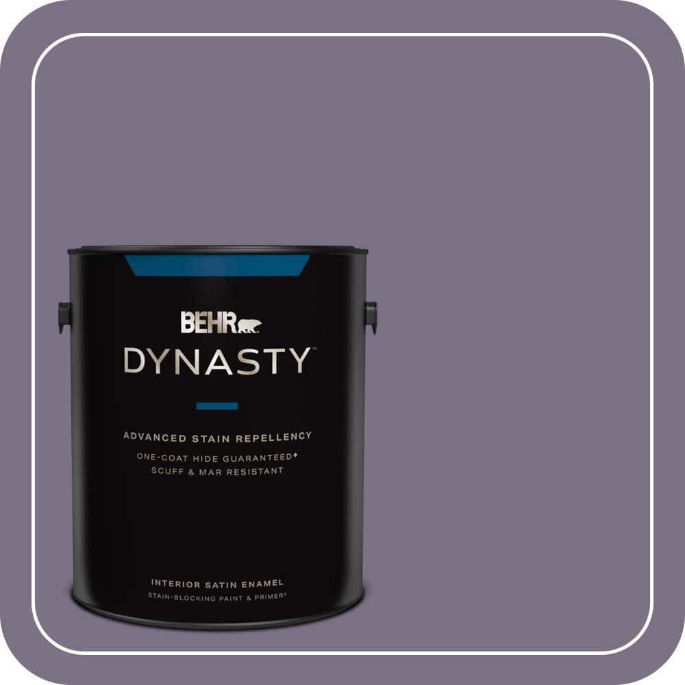 BEHR DYNASTY 1 gal. #660F-6 Peruvian Violet Satin Enamel Interior Stain ...