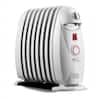 DeLonghi 1200-Watt 8-Fin Oil-Filled Radiant Portable Heater with Timer ...