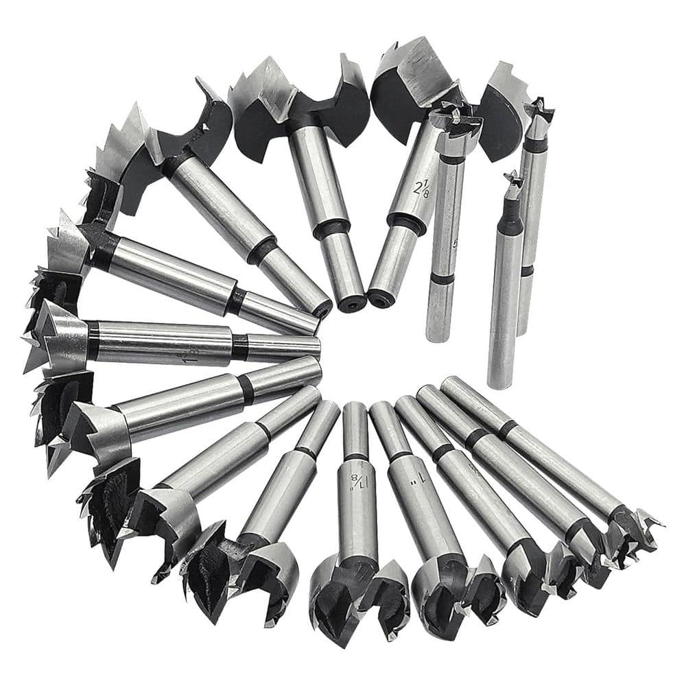MYWISH 16-Piece Carbide Forstner Bit Set (1/4 in. - 2-1/8 in.) SF ...