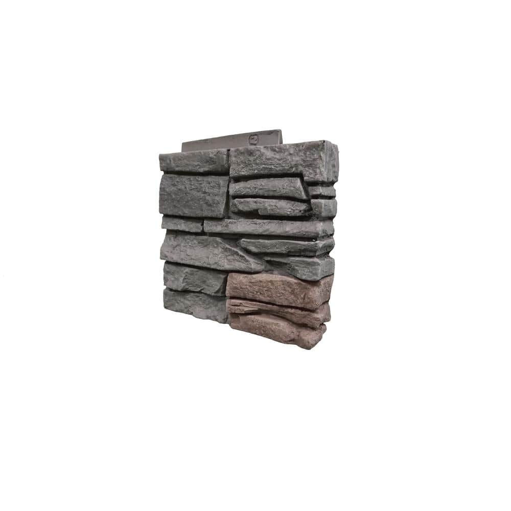GenStone Stacked Stone Coffee 12 in. x 1.375 in. x 12 in. Faux Stone ...
