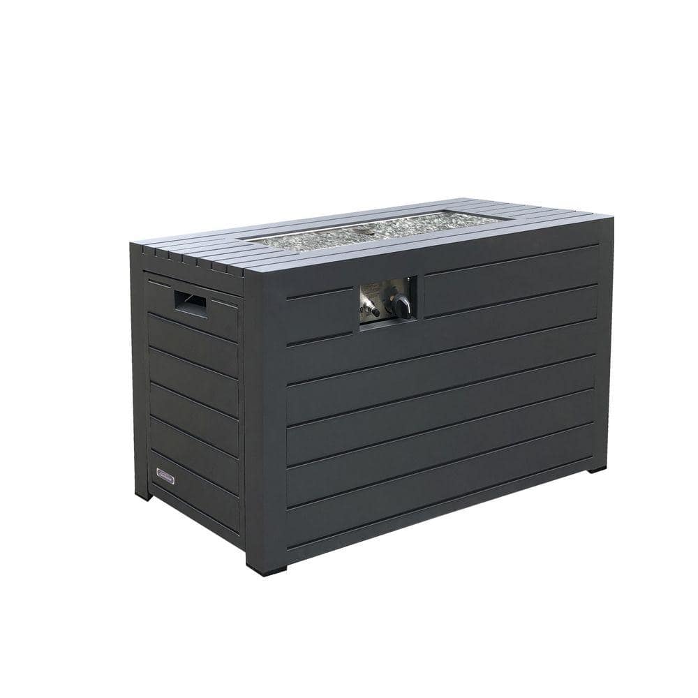 Sunbeam Oasis Grey Rectangle Aluminum Fire Pit Table 9124-Grey - The ...