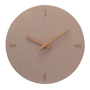 Storied Home Brown Analog Acacia Wood Wall Clock AH3056 - The Home Depot
