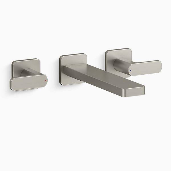 KOHLER Parallel 2-Handle Wall-Mount Bath Faucet Trim in Vibrant Brushed ...