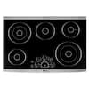 LG STUDIO 30 in. Radiant Electric Cooktop in Stainless Steel with 5 ...