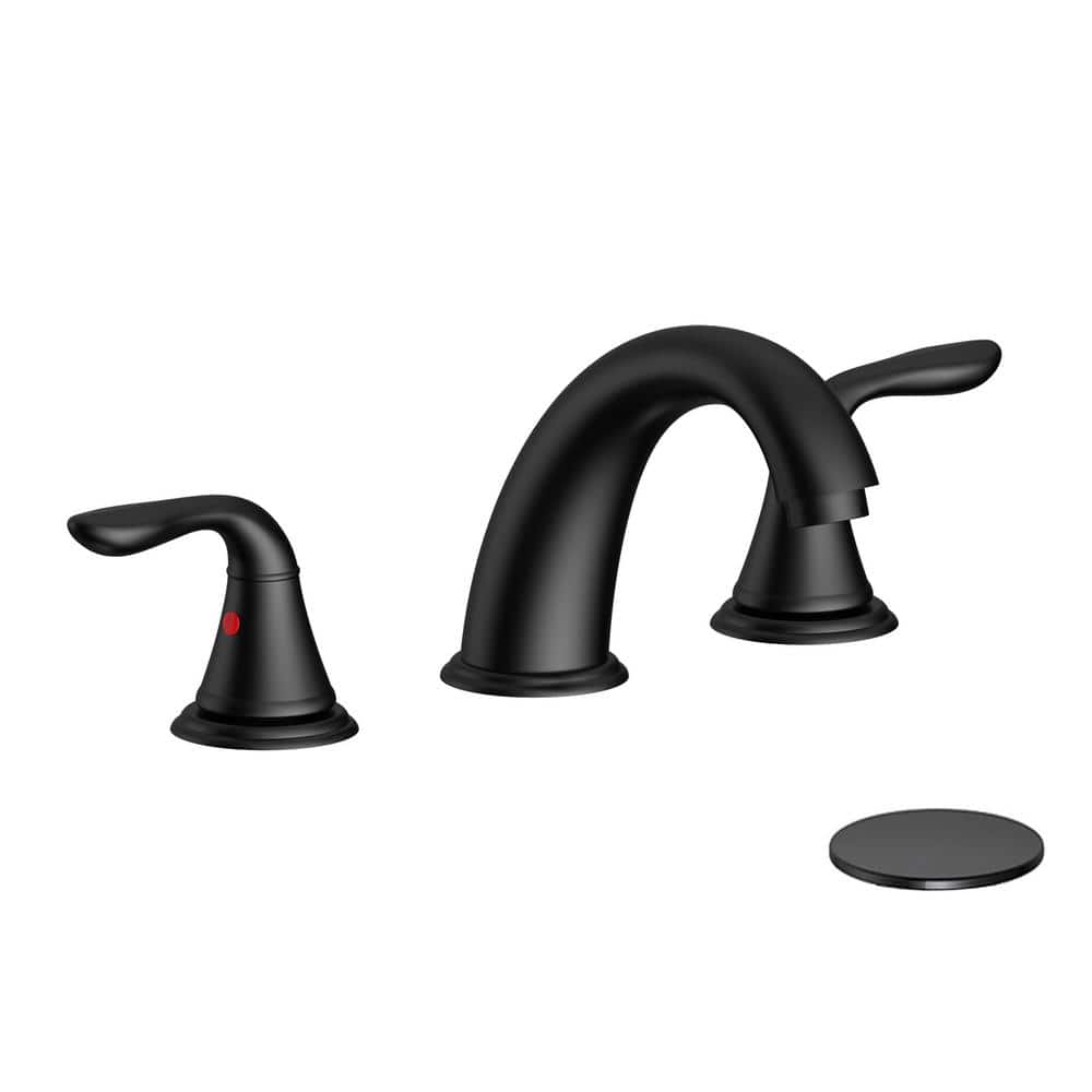 Glacier Bay Ivie 8 in. Widespread 2-Handle Bathroom Faucet in Matte ...