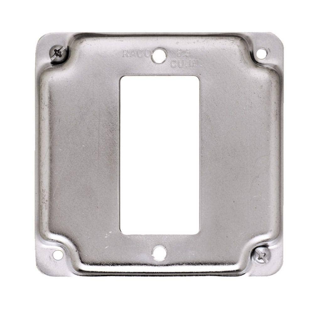 RACO 1-GFCI Device Square Exposed Work Cover (10-Pack) 808C - The Home ...