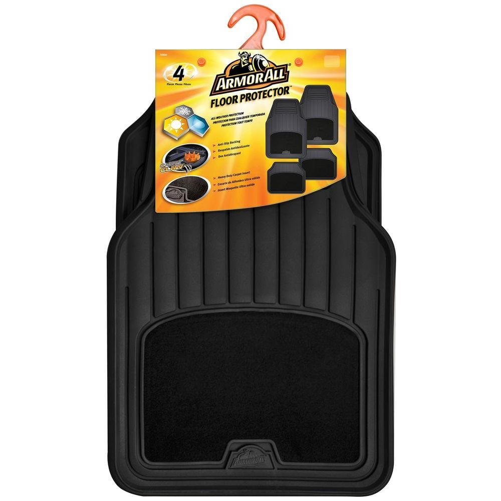 Armor All Black Carpet/Rubber Interior Floor Mat (4-Piece) 78890 - The ...