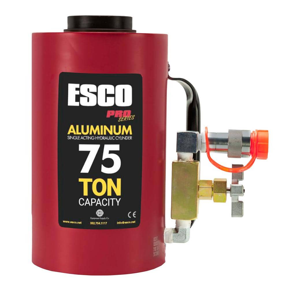 ESCO 75-Ton Pro-Series Lightweight Aluminum Hydraulic Cylinder Jack ...