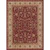 Tayse Rugs Sensation Border Red 5 ft. x 8 ft. Indoor Area Rug SNS4810 ...