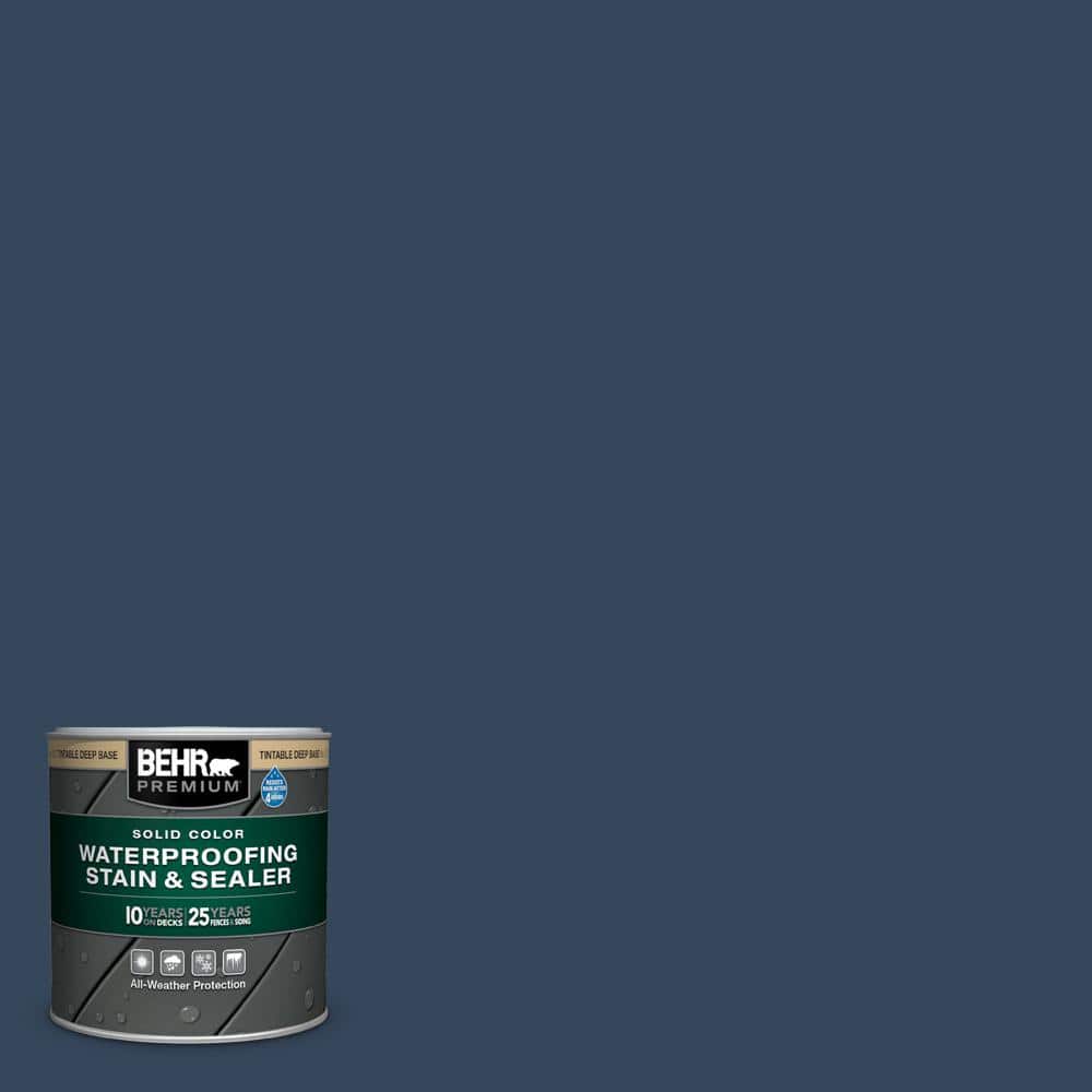 BEHR PREMIUM 8 oz. #MQ5-54 Compass Blue Solid Color Waterproofing ...