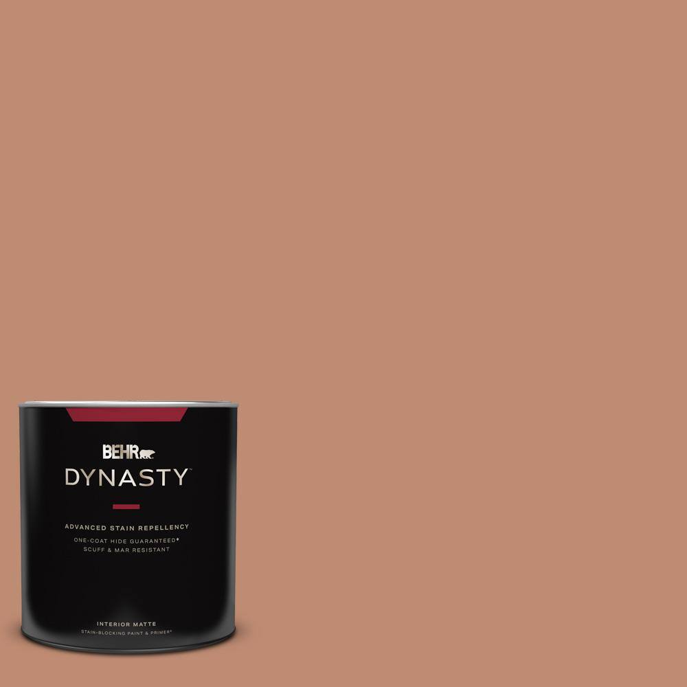 BEHR DYNASTY 1 qt. #230F-5 Suntan Glow Matte Interior Stain-Blocking ...