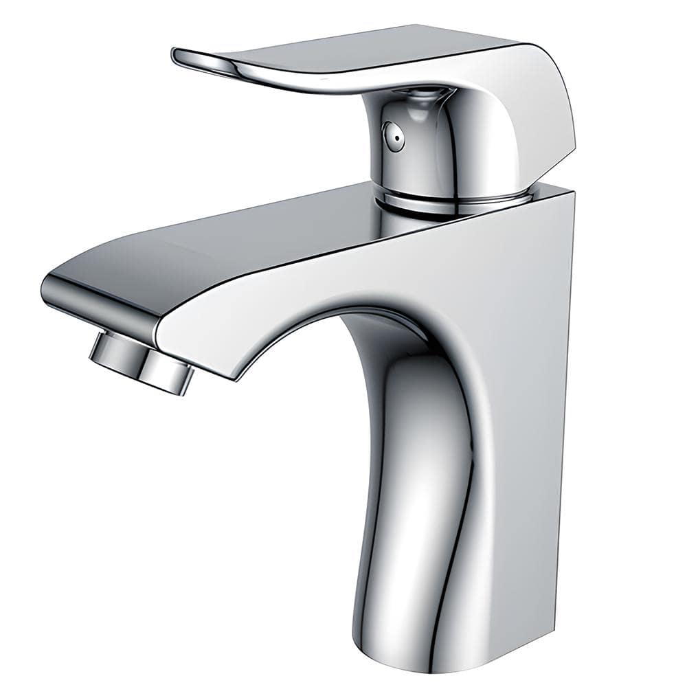 HOMLUX Single-Hole Single-Handle Bathroom Faucet with Drain Kit ...