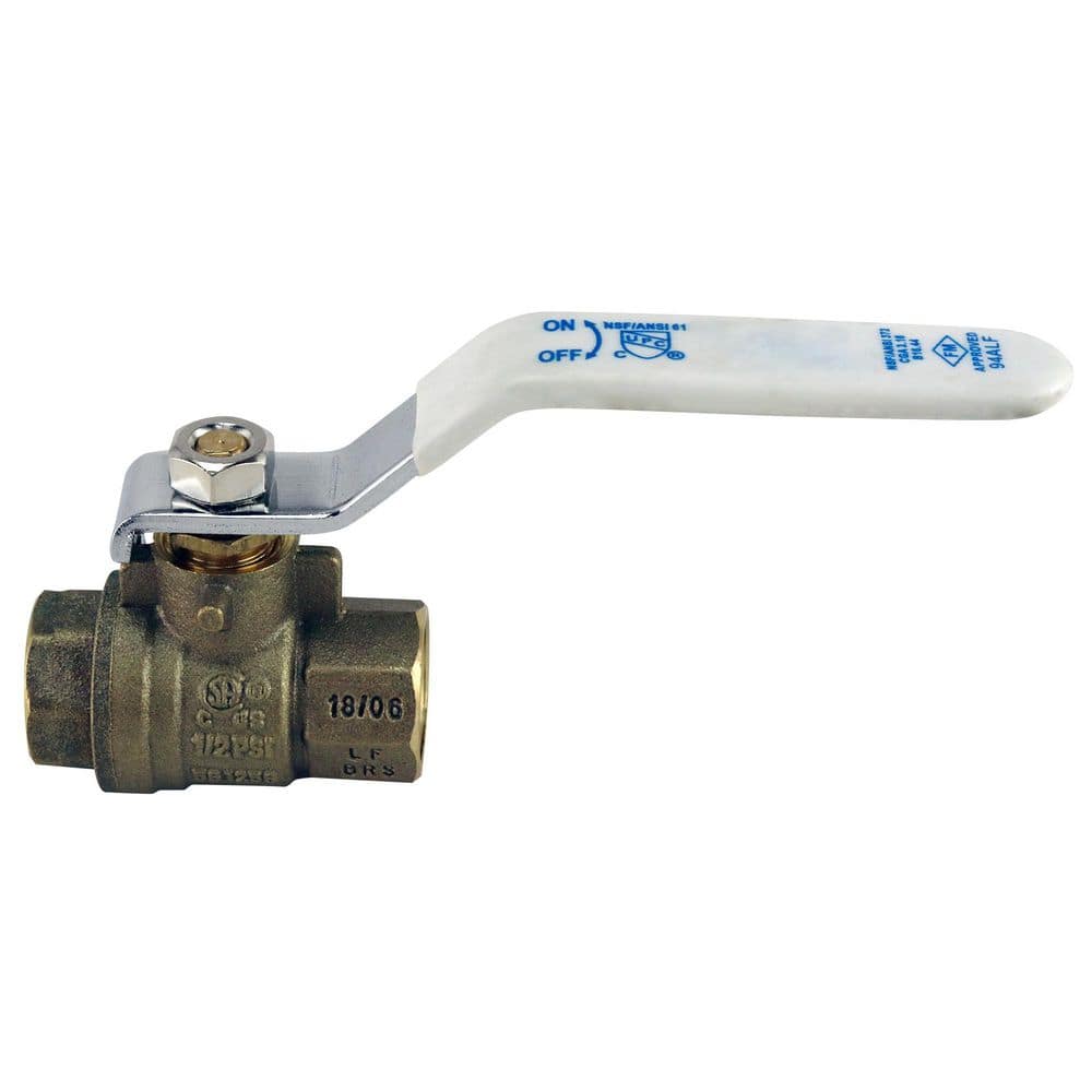 Apollo 3/8 in. Lead Free Brass FNPT x FNPT Full-Port Ball Valve ...