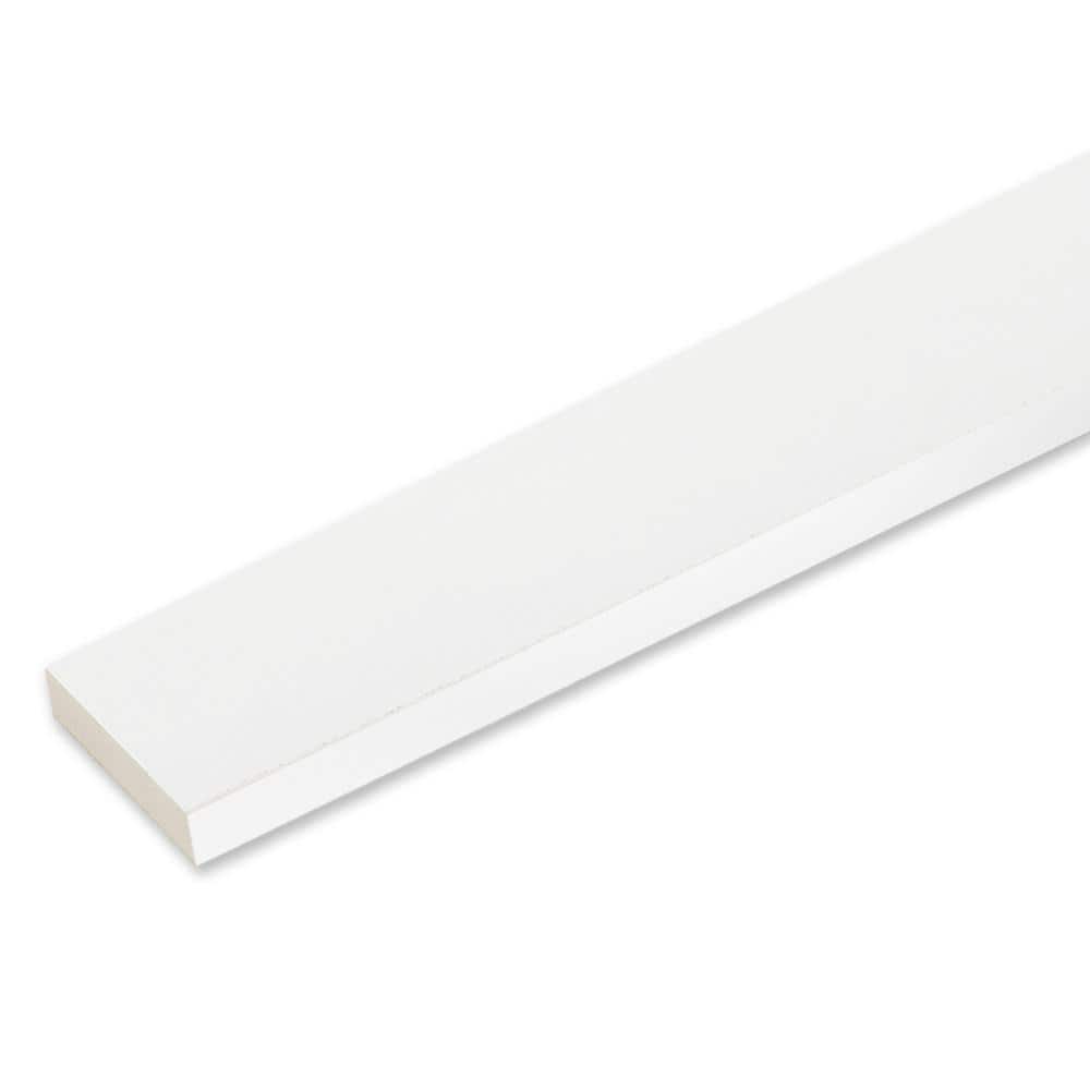 1 in. x 12 in. x 8 ft. White PVC Reversible Trim 011208 - The Home Depot