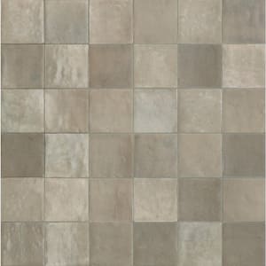 Marazzi Zellige Neo Gesso Glossy 4 in. x 4 in. Glazed Ceramic Undulated ...