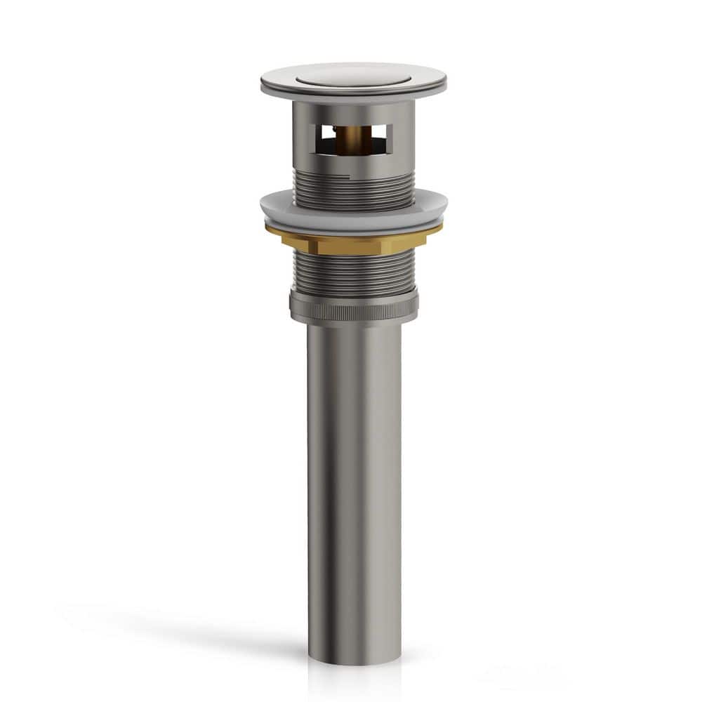 EVERSTEIN Push Button Bathroom Sink Drain with Overflow Easy Install in ...
