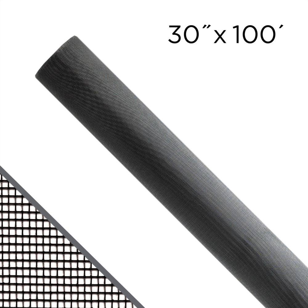 Saint-Gobain ADFORS 30 in. x 100 ft. Black Aluminum Screen Roll for ...