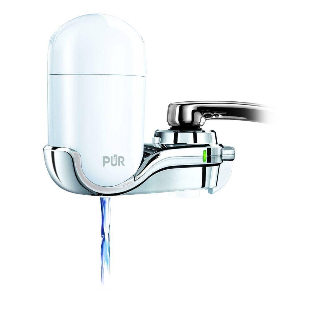 PUR Advanced Plus Faucet Water Filter in White FM3400BV1 - The Home Depot