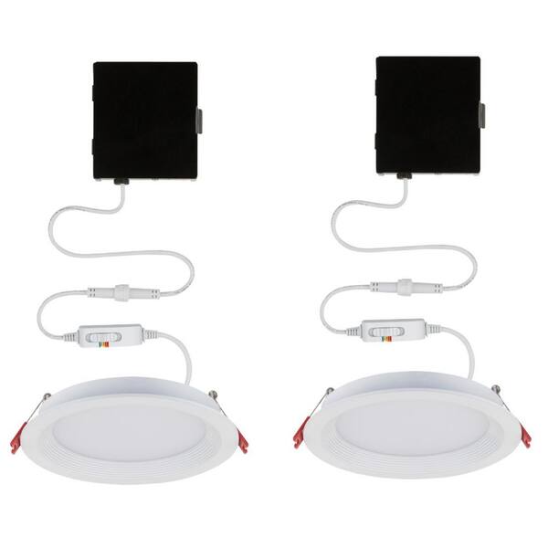 Commercial Electric Slim Baffle Integrated LED 6 in Round Adj Color ...