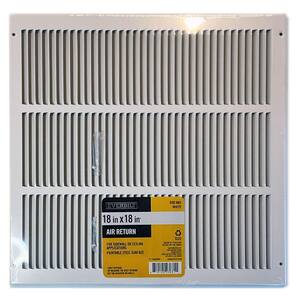 Everbilt 12 in. x 12 in. Steel Return Air Grille in White 71-11212WH ...