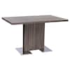 Armen Living Zenith Contemporary Dining Table Walnut Veneer Gray with ...