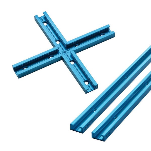 ‎POWERTEC 36 in. x 2 Double-Cut Profile Universal T-Track with Predrilled Mounting Holes and ...