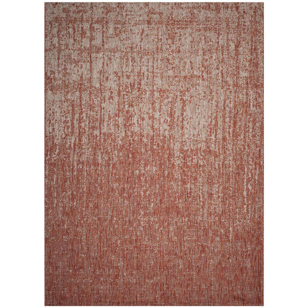 SAFAVIEH Courtyard Rust/Gray 8 ft. x 11 ft. Distressed Gradient Indoor ...