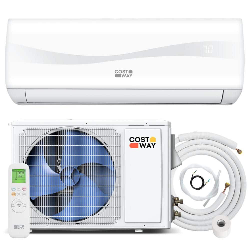 Costway 19 SEER2 18,000 BTU 1.5 Ton Ductless Mini Split Air Conditioner ...